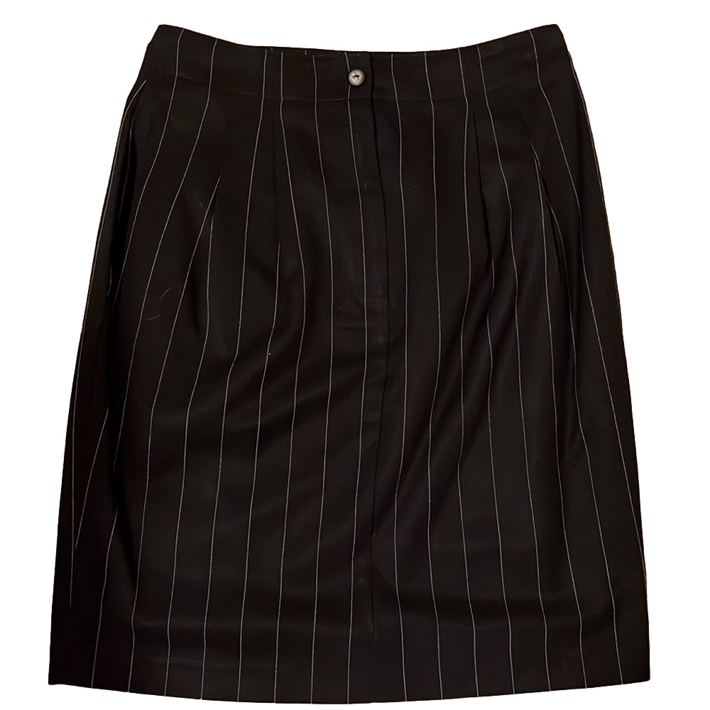 Vintage Lew Magram Black Pinstripe Skirt Size 6 - Gem
